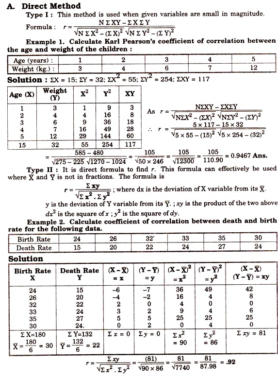 Karl Pearson s Formula For Finding The Degree Of Correlation