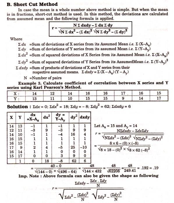 Karl Pearsons Formula For Finding The Degree Of Correlation